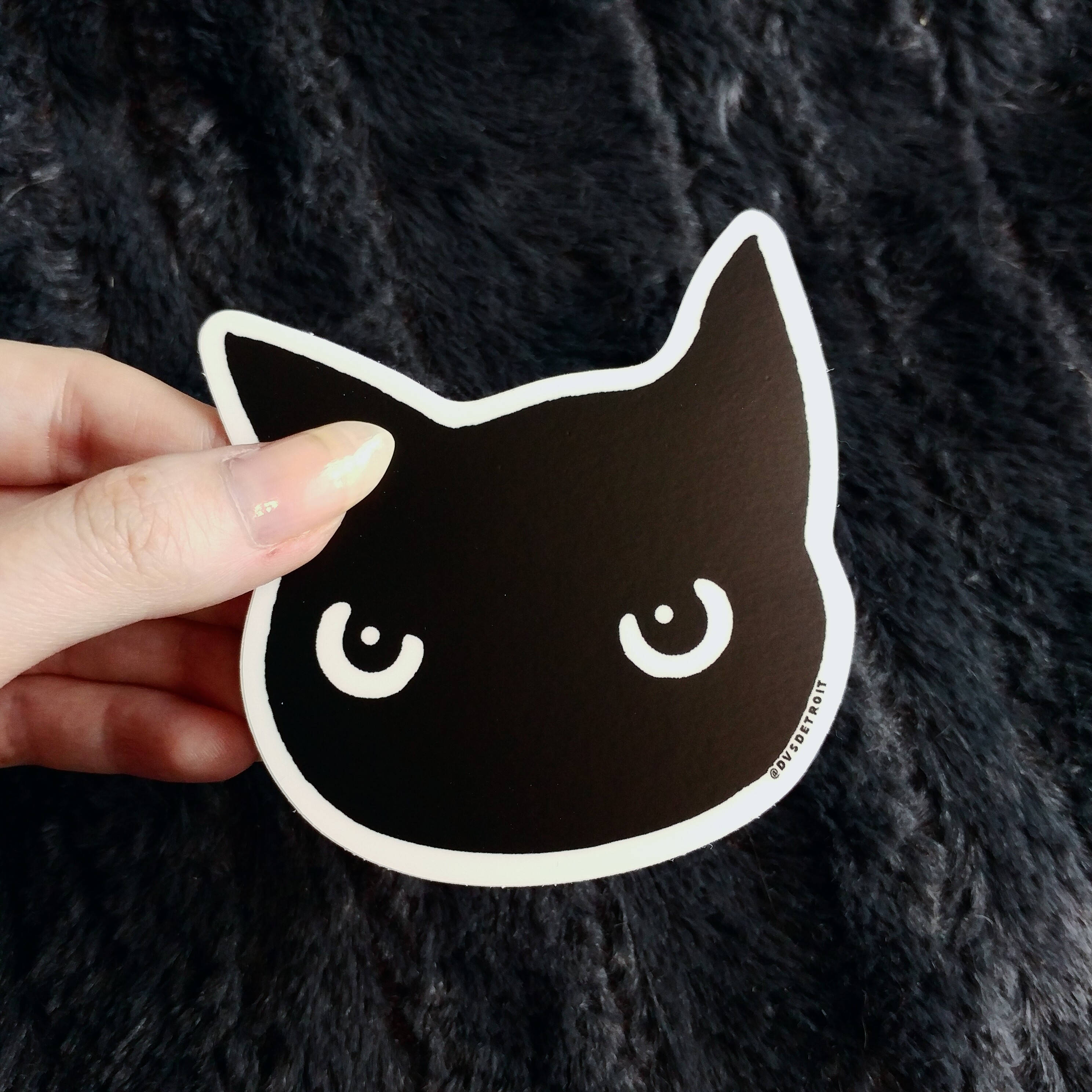 DVS Cat Vinyl Stickers - Laptop Decal, Cat Sticker, Black Cat, Cat ...