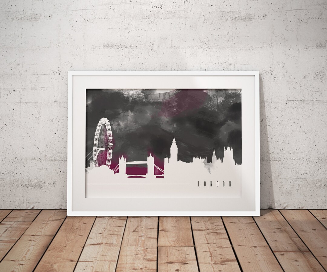 LONDON Skyline Druck / Cityscape London Wandkunst / Poster. - Etsy.de