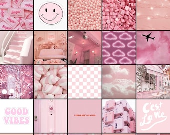 80 Piece Neon Pink Wall Collage Picture Kit - Etsy