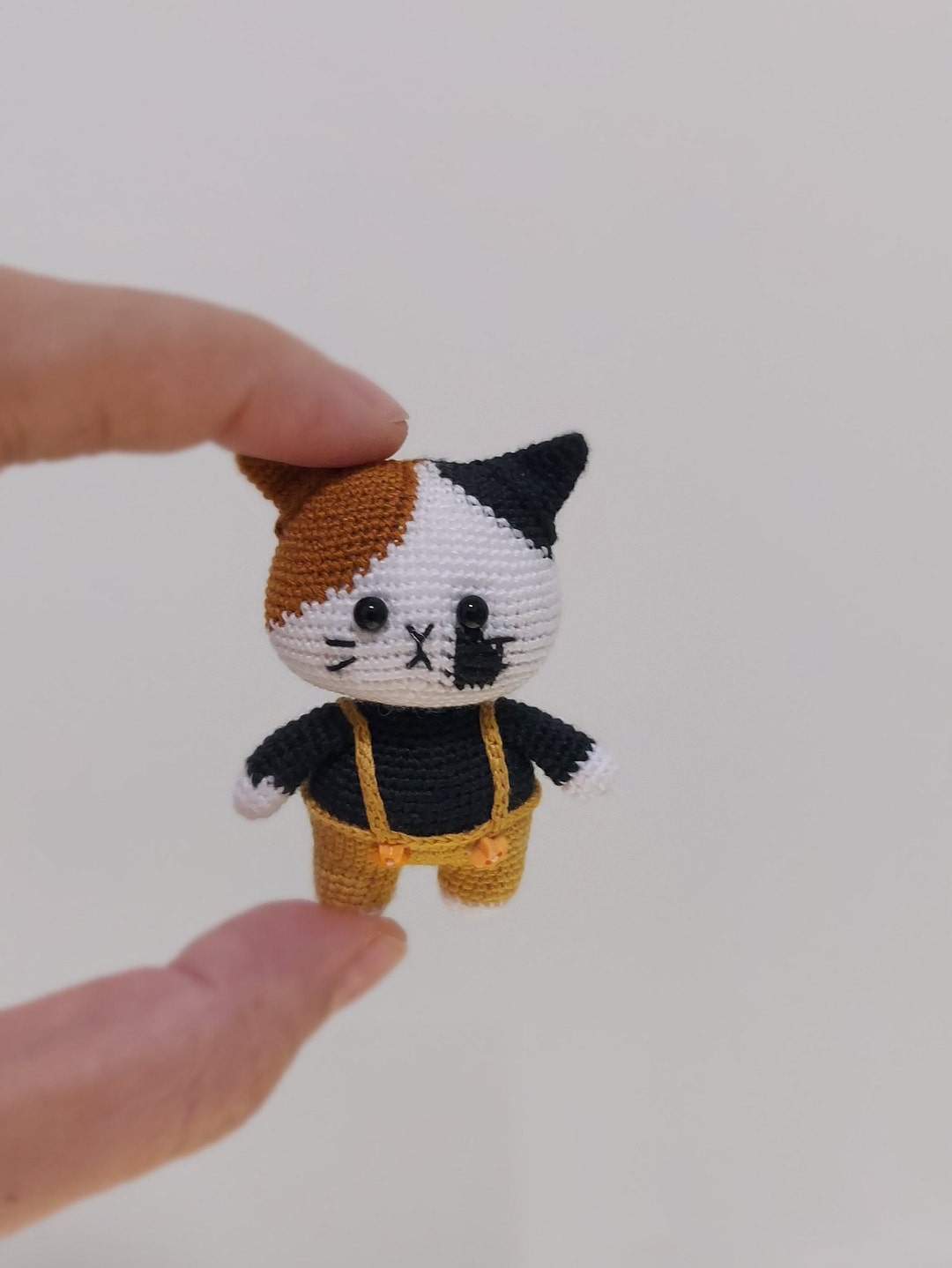 Mini Crochet Cat, Tiny Cat, Tiny Doll, Miniature Doll, Pocket Pal ...
