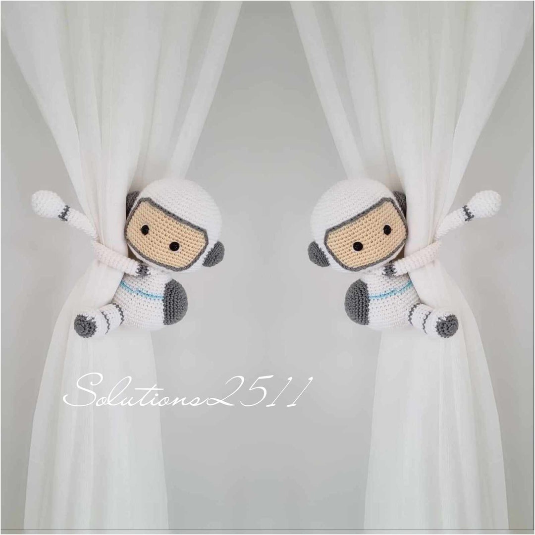 Amigurumi Spaceboy, Astronautboy Decor, Curtain Tie Backs, Nursery ...