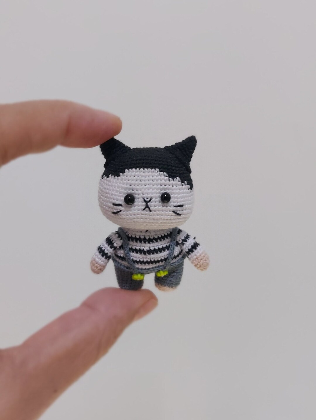 Mini Crochet Cat, Tiny Cat, Tiny Doll, Miniature Doll, Pocket Pal ...