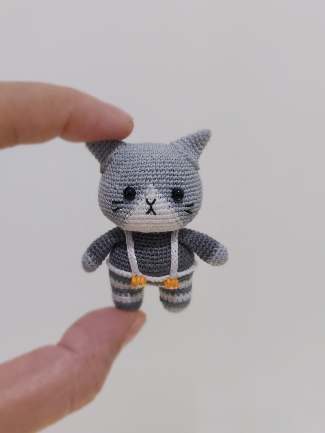 Mini Crochet Cat, Tiny Cat, Tiny Doll, Miniature Doll, Pocket Pal ...