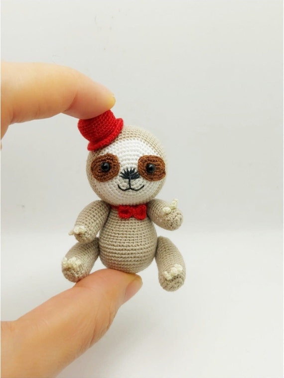 Mini Sloth Crochet Mini Sloth Tiny Doll Miniature Doll - Etsy