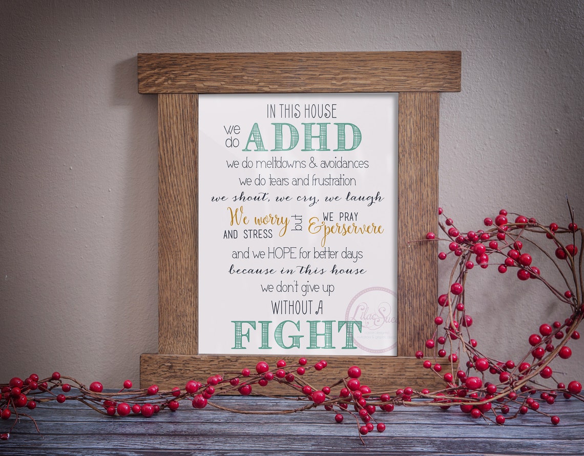 ADHD Sign | Represent ADHD | Special Needs | Inspirational | Sign ...