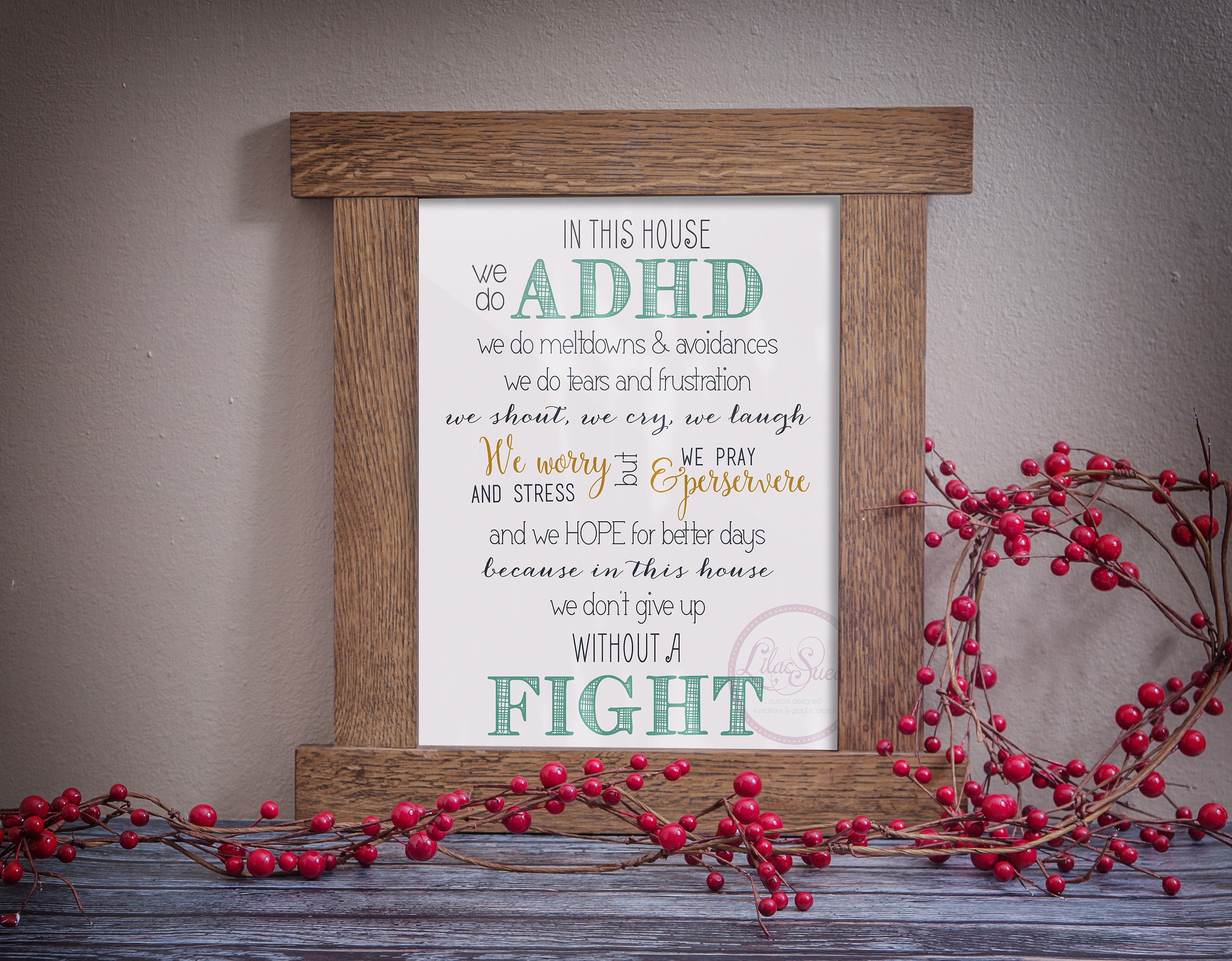 ADHD Sign | Represent ADHD | Special Needs | Inspirational | Sign ...