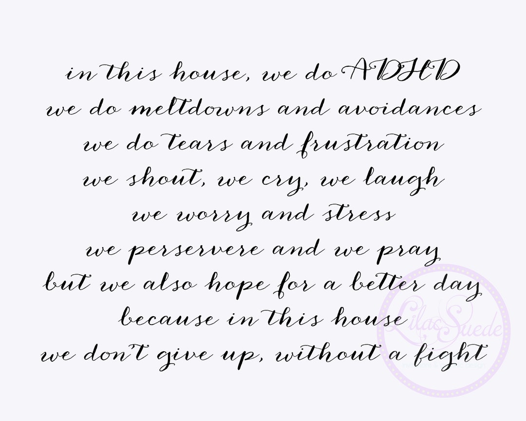 ADHD Sign | Represent ADHD | Special Needs | Inspirational | Sign ...