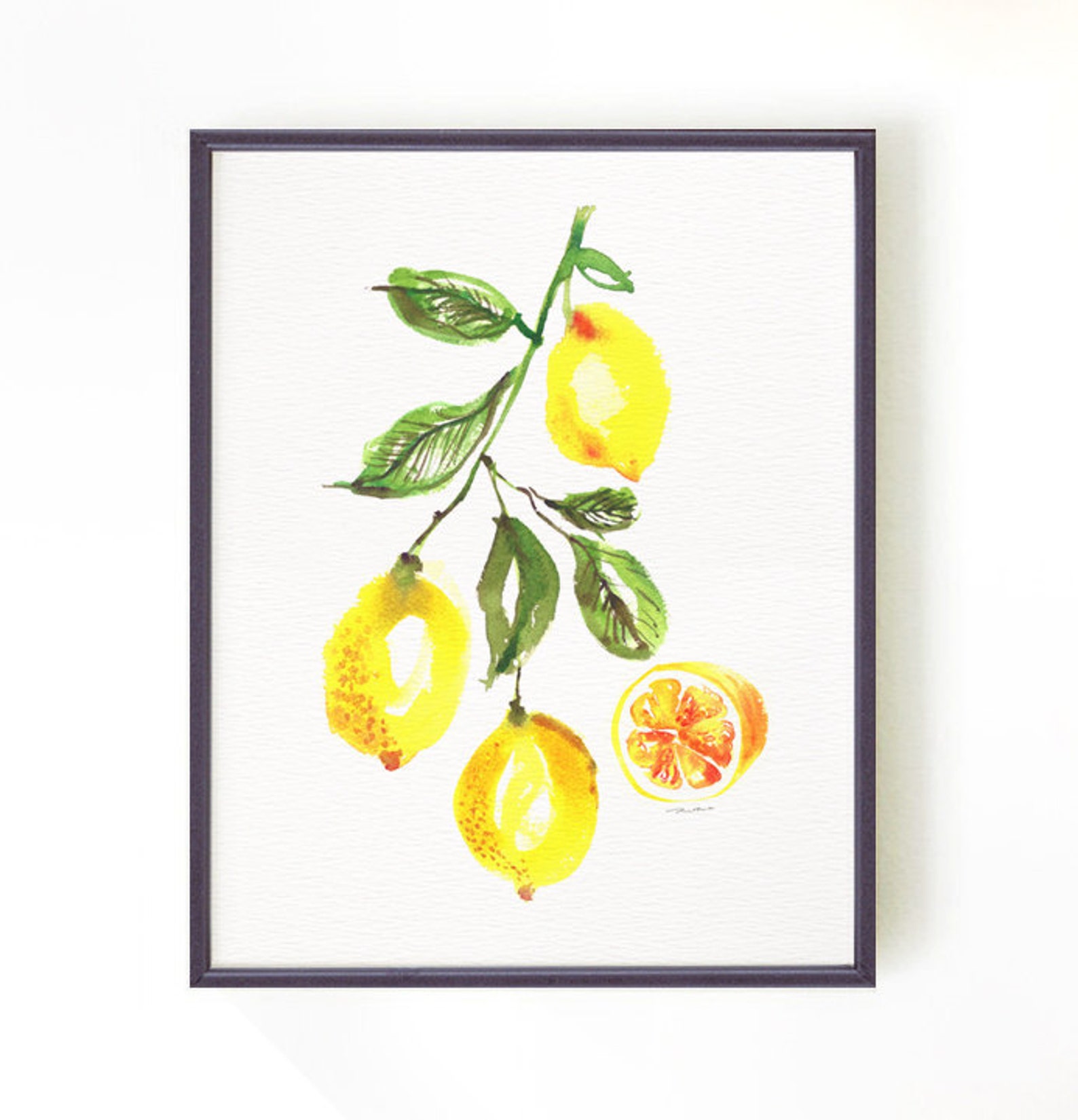 Fruit Watercolor Painting Fruit Prints Set of 3 Kitchen Wall | Etsy