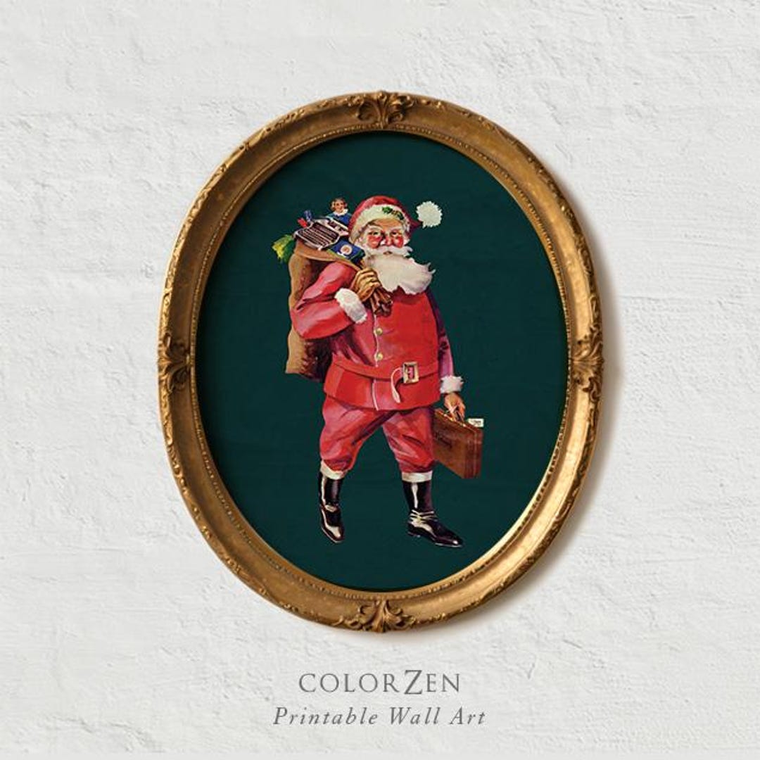 Vintage Santa Claus Print: 1936 Holiday Wall Art (digital Download ...