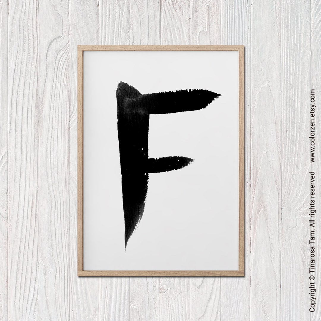 Letter F Print, Alphabet Poster, Alphabet Print, Nursery Wall Art ...