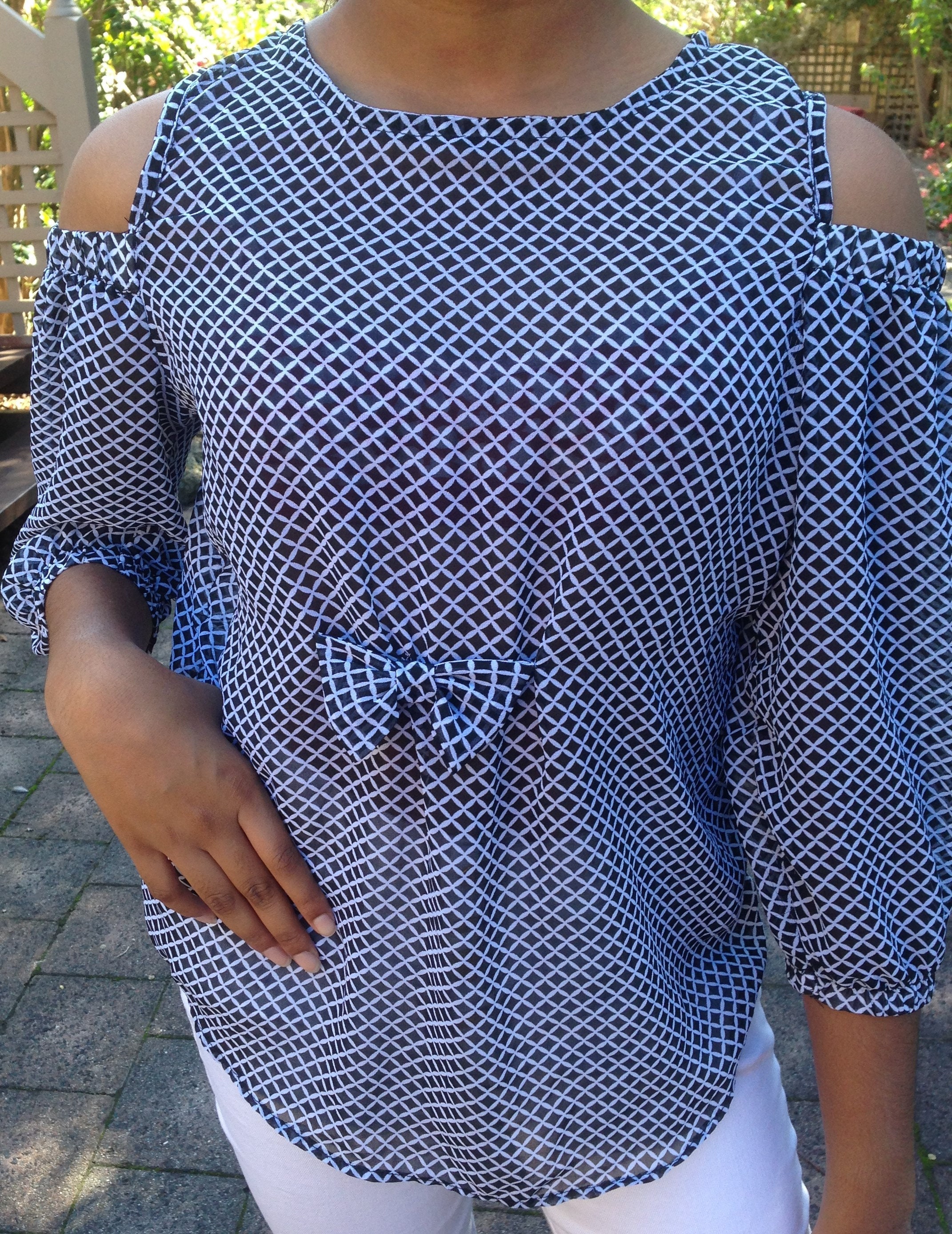 Womens Cold Shoulder Blouse - Instant Downloadable PDF Sewing Pattern ...