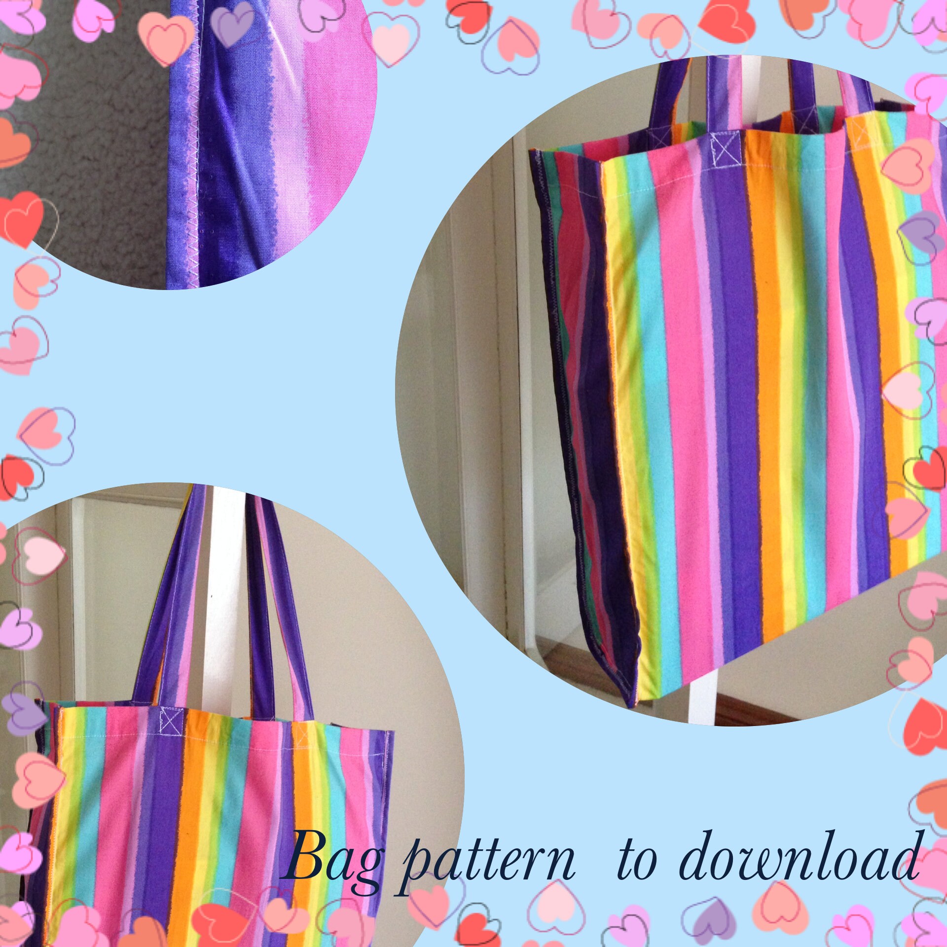 Grocery Bag PDF Sewing Pattern - Etsy