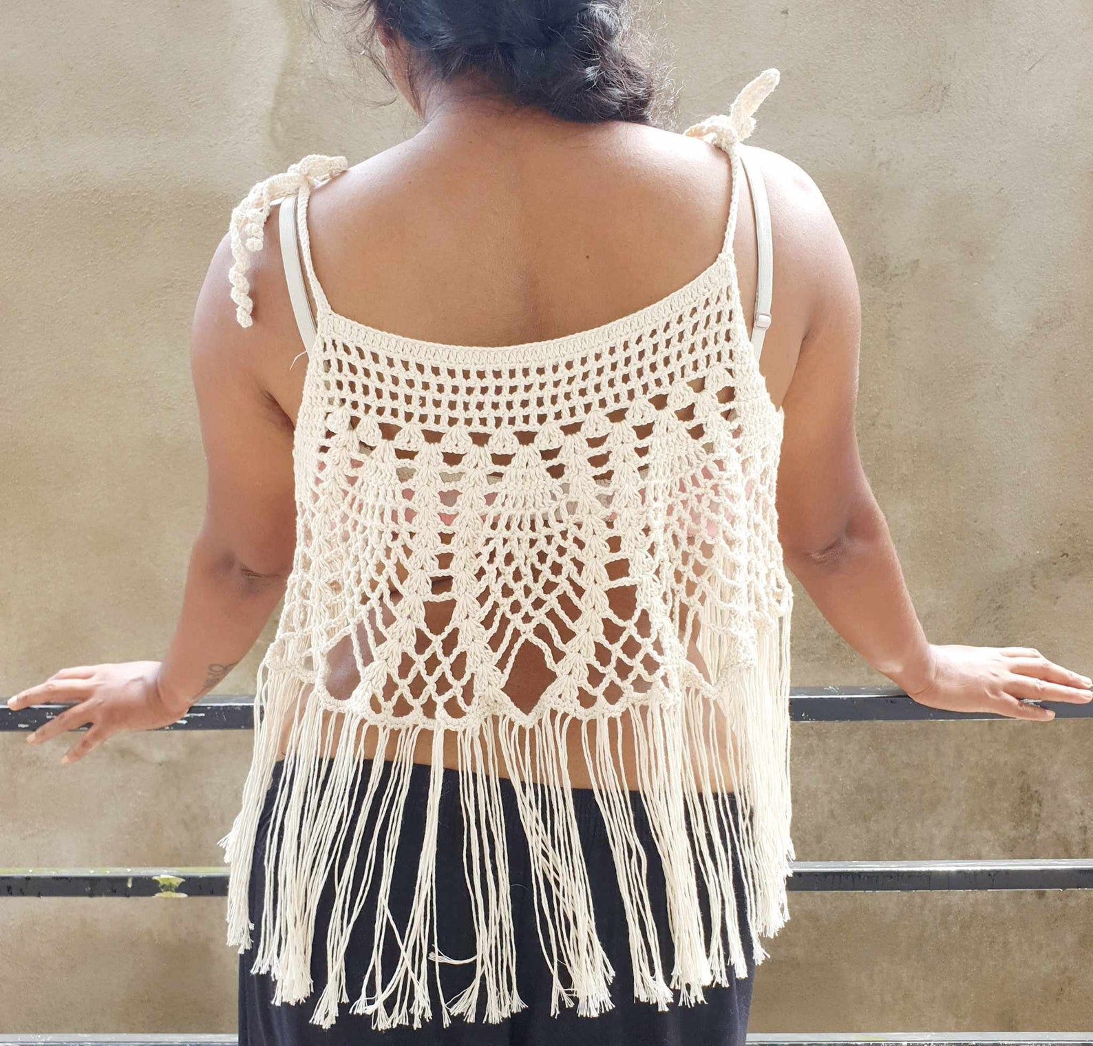 Macrame Top,handmade,comfy,casual.swimsuit Cover Up,boho,festival ...