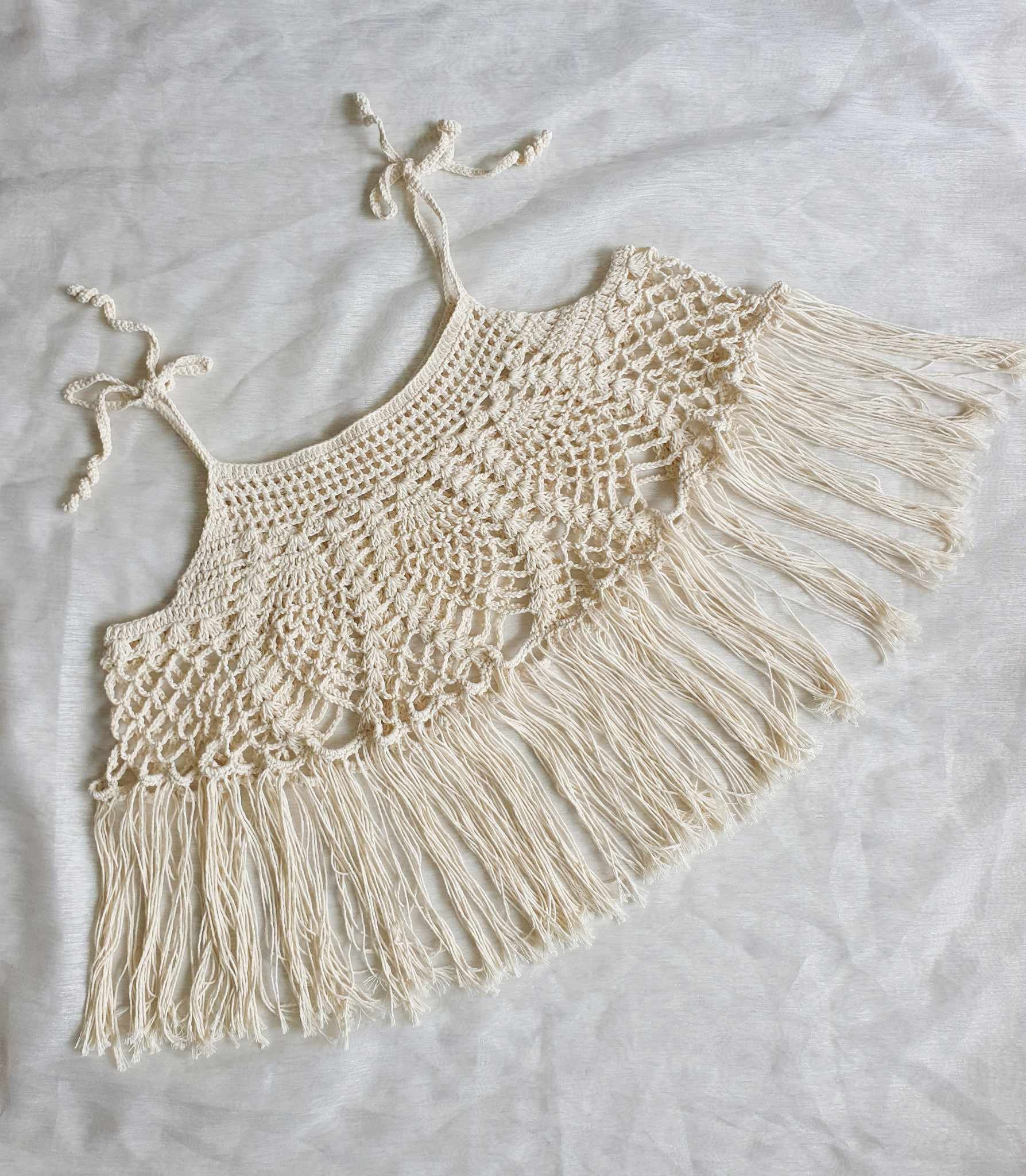 Macrame Top,handmade,comfy,casual.swimsuit Cover Up,boho,festival ...