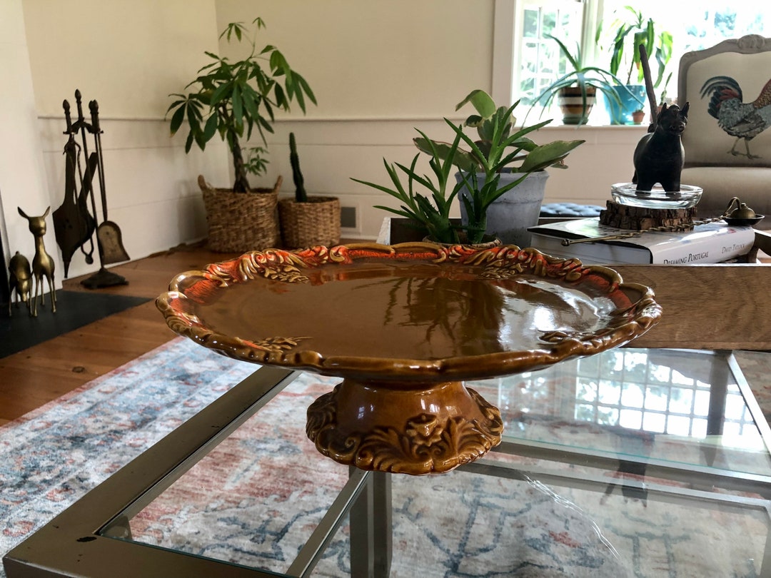 Vintage Deforest California Pottery Cake Stand - Mid Century Modern ...