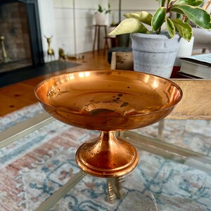 Vintage Footed Copper Bowl, Classic Copper, Raised Succulent Pot ...
