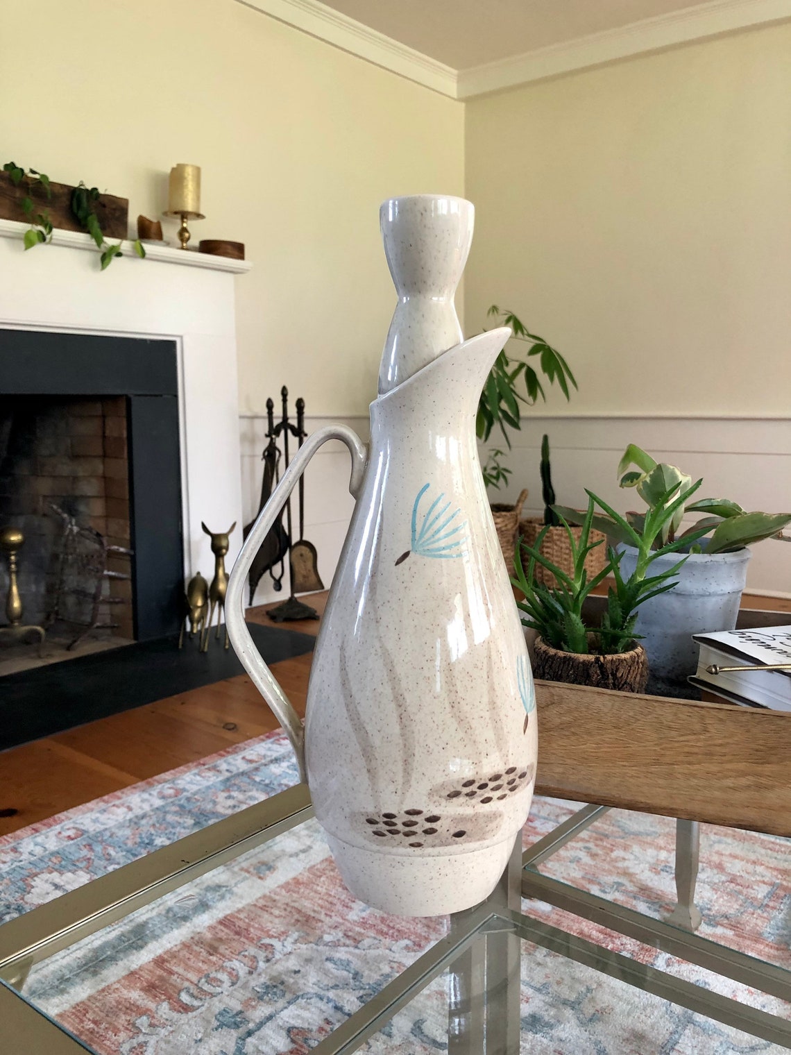 1950s Red Wing Pottery Bob White Quail Pitcher with Stopper | Etsy