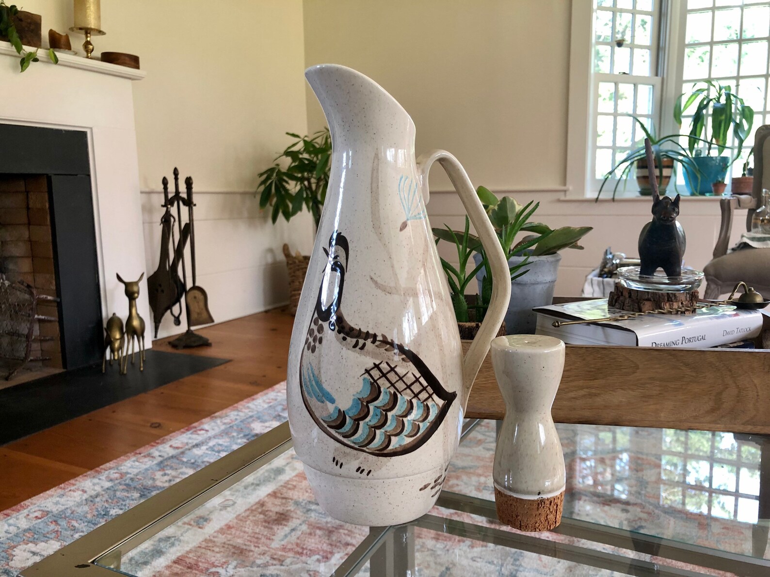 1950s Red Wing Pottery Bob White Quail Pitcher with Stopper | Etsy