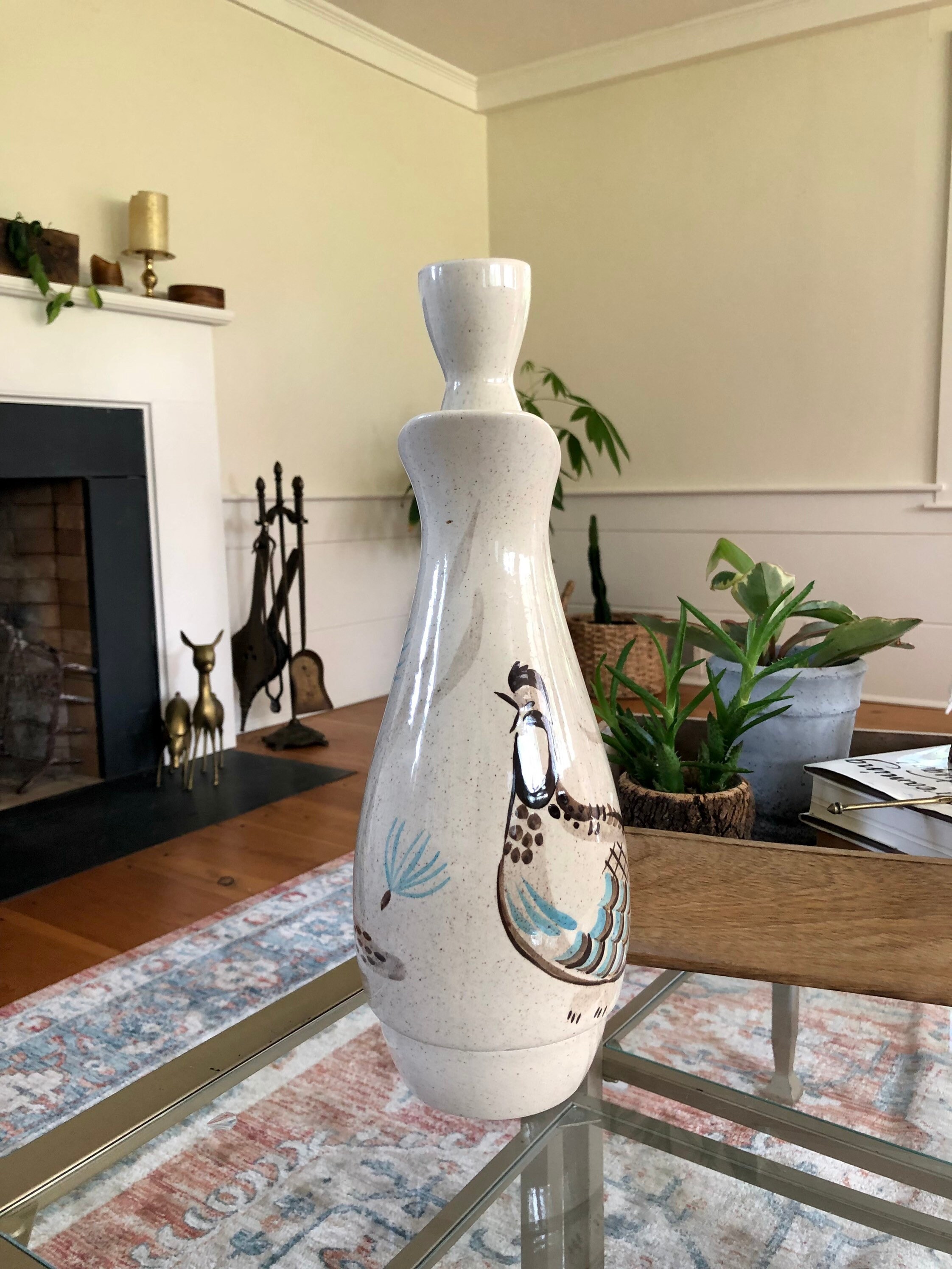 1950s Red Wing Pottery Bob White Quail Pitcher with Stopper | Etsy