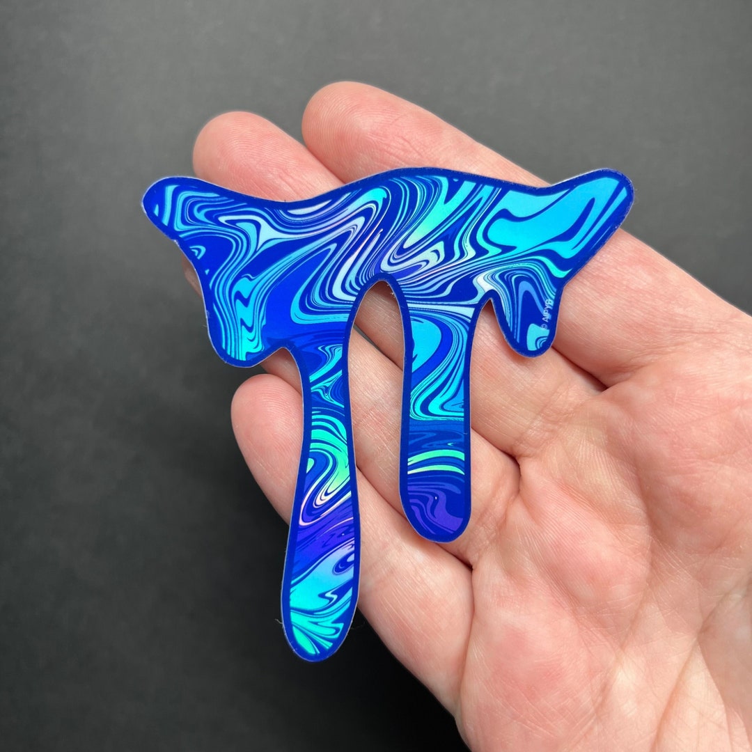 Blue Swirl Drip Sticker Psychedelic Art Trippy Stickers Cool Laptop ...