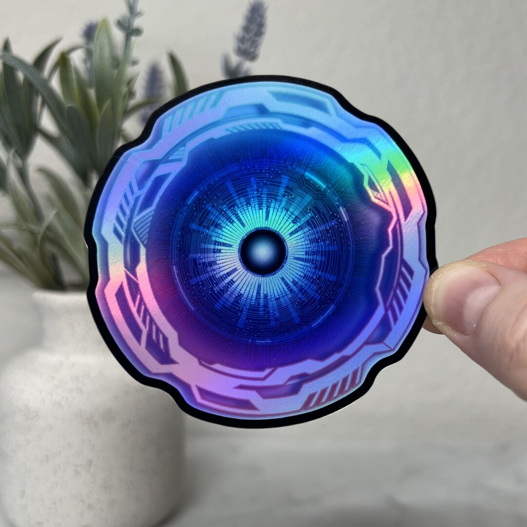 Cyber Eye Holographic Sticker - Etsy