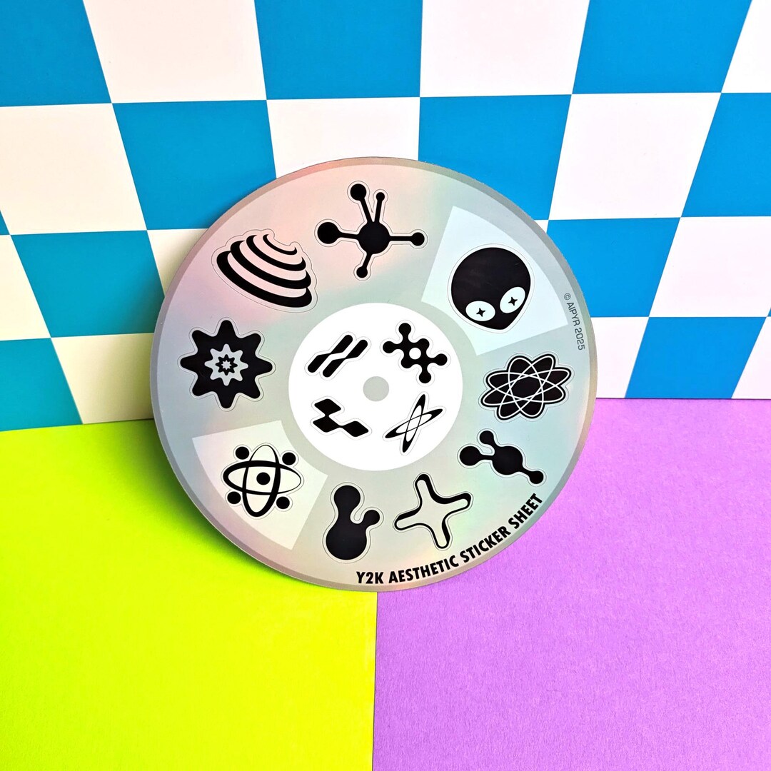 Cyber Y2K Sticker Sheet | 1 Inch Planner Stickers - Etsy