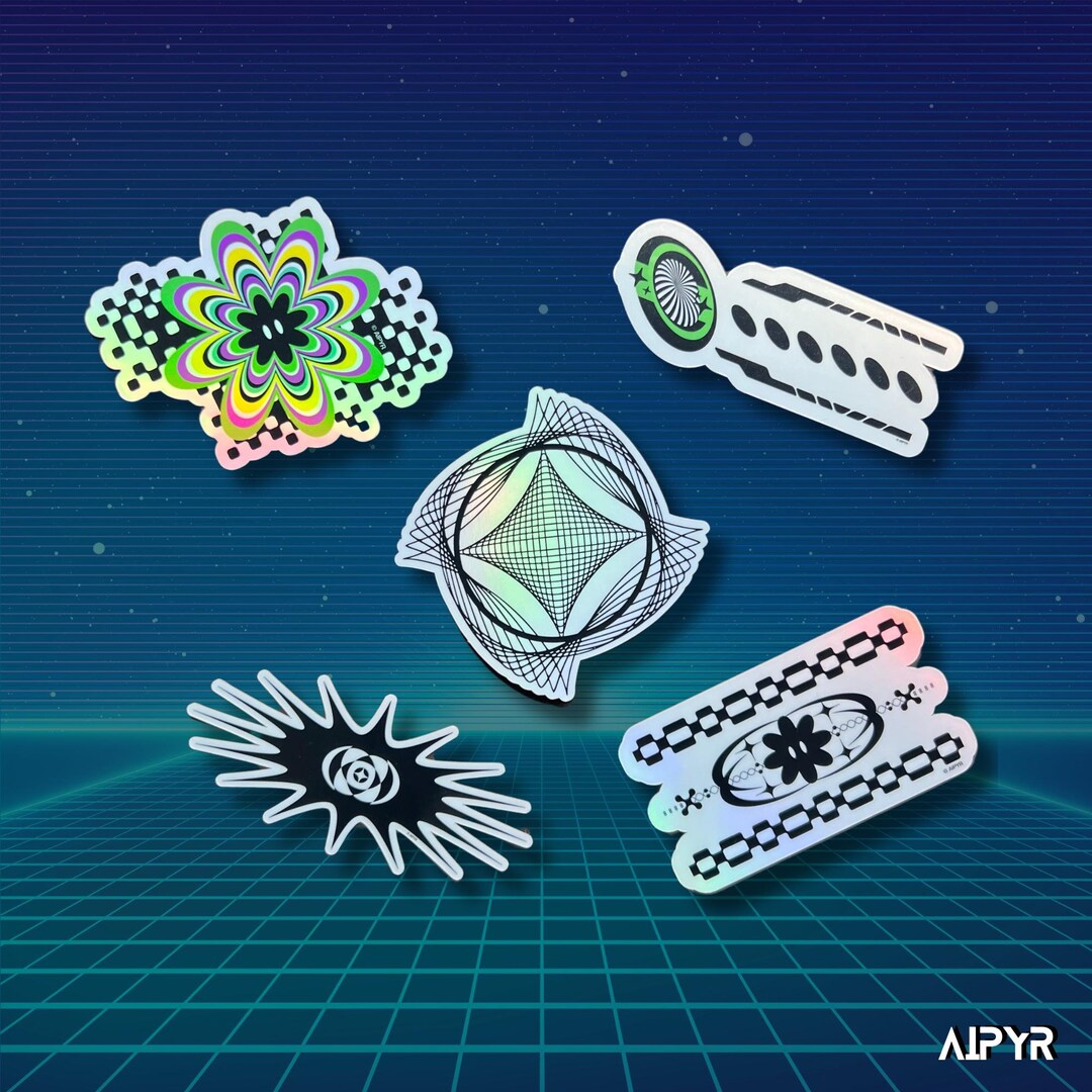 Y2K Aesthetic Holographic Stickers 2000s Nostalgia Cybercore Cool ...