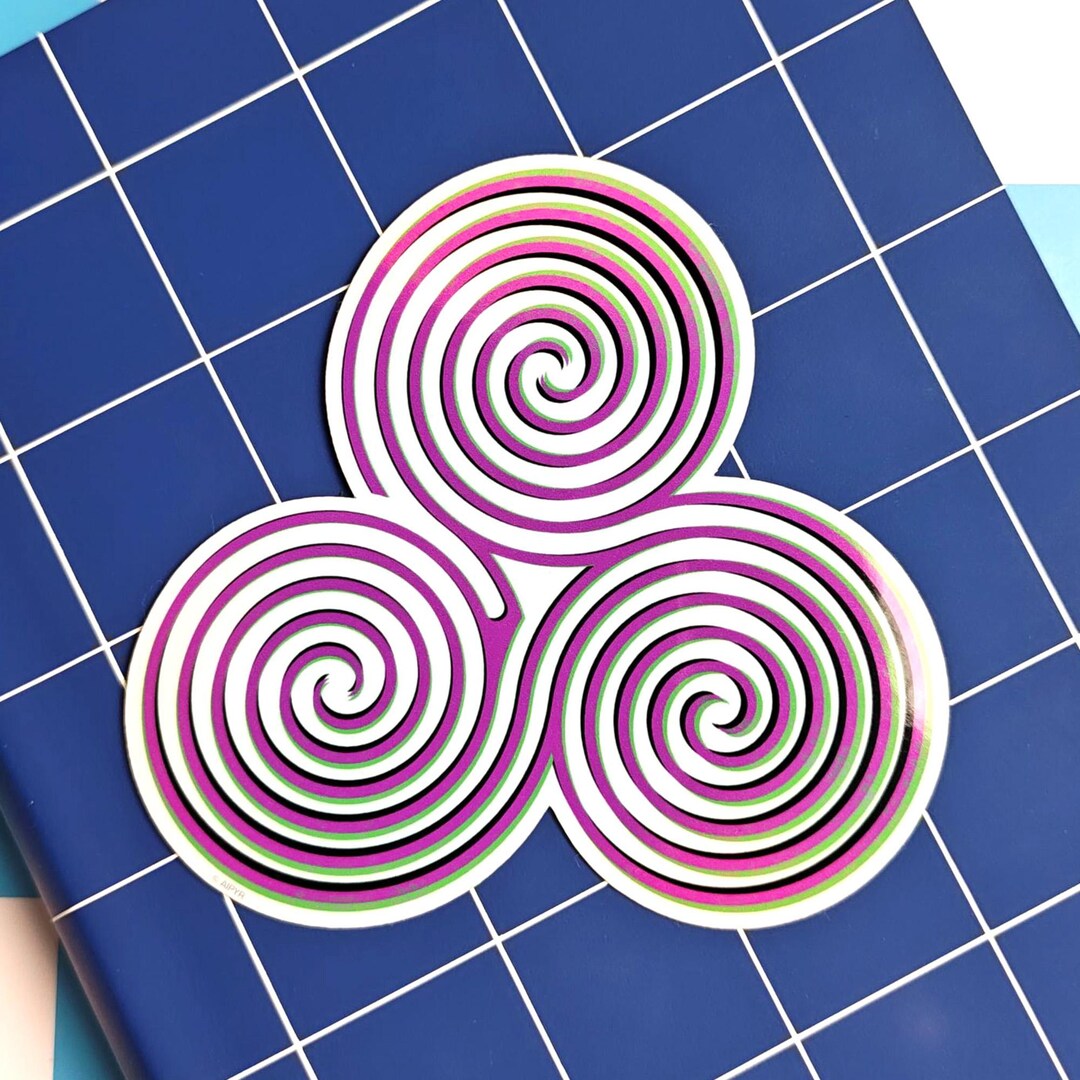 Spiral Hypnosis Holographic Sticker | Psychedelic Op Art, Trippy Laptop ...