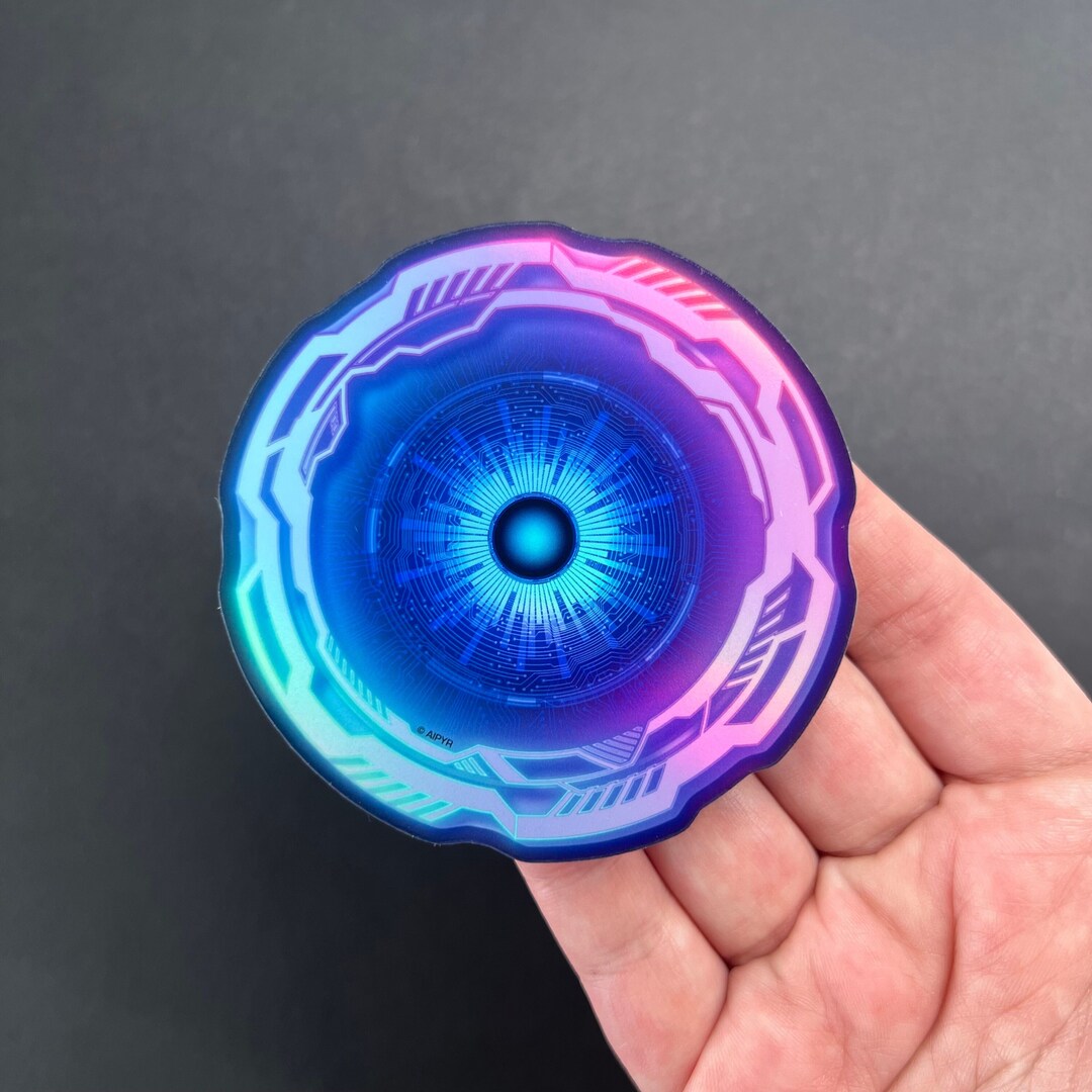 Robotic Eye Holographic Sticker - Etsy
