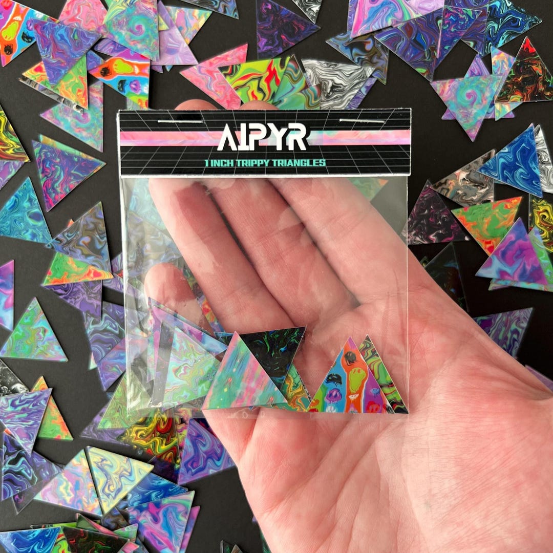 1 Inch Triangle Stickers - Trippy Stickers Pack - Mini Stickers ...