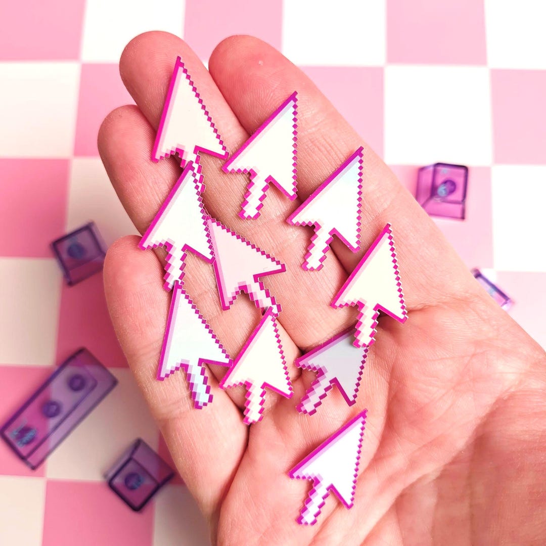 Pink Computer Cursors Mini Sticker Pack | 1 Inch Deco Stickers - Etsy