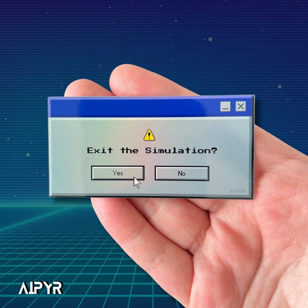 90s Exit the Simulation Pop up Window Sticker Webcore Cybercore 90s ...