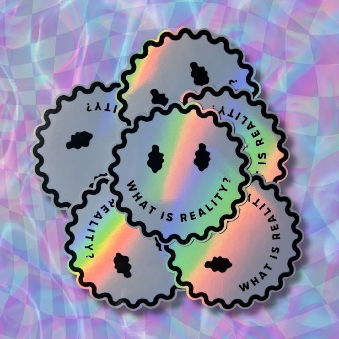What is Reality Holographic Smiley Face Sticker - Etsy
