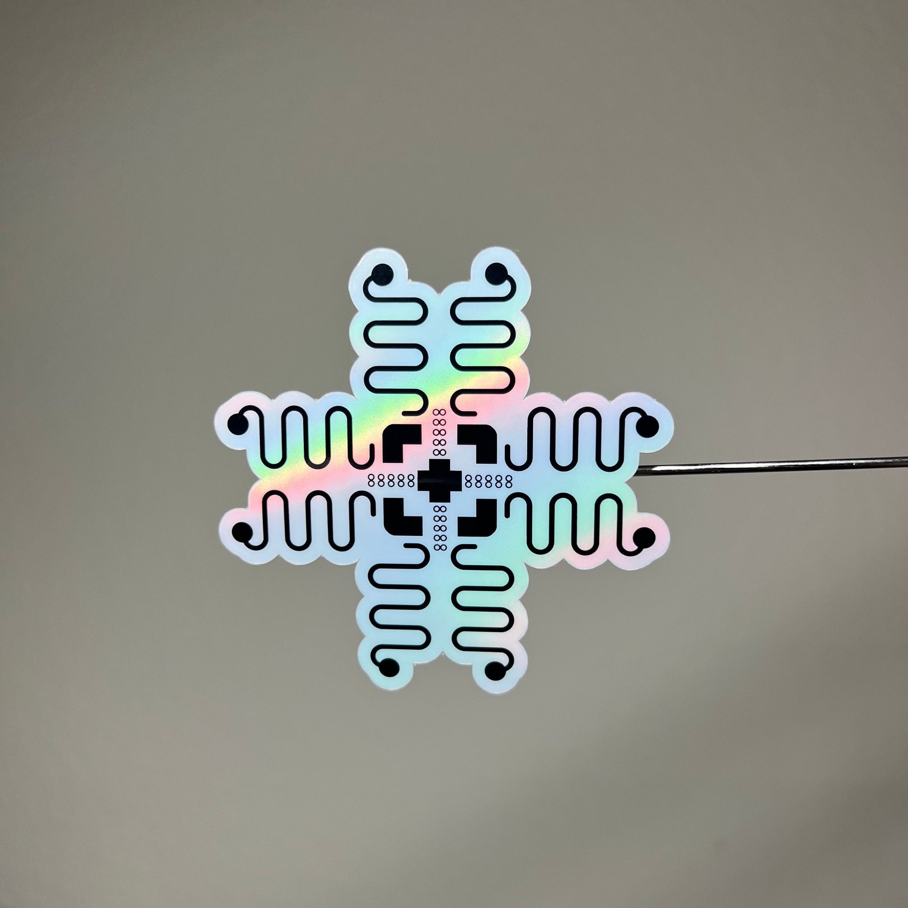 Simulated Circuit Holographic Sticker - Etsy