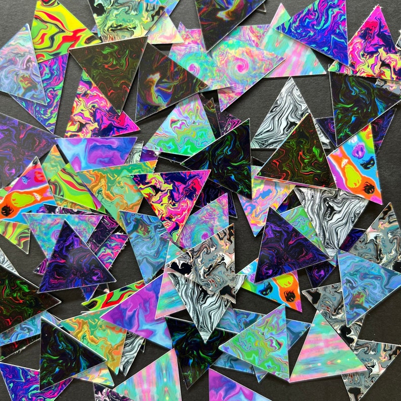 Mini Trippy Triangles Sticker Pack - Etsy