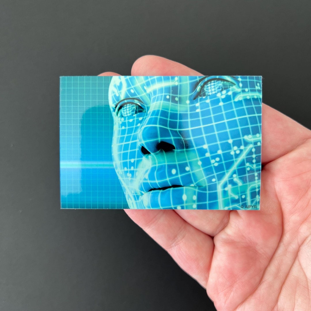 Holographic Human Void Sticker Blue Cyberpunk Sticker Sci Fi Decal ...