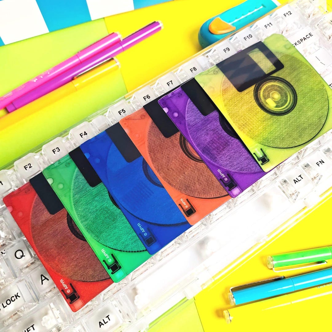 Floppy Disk Sticker Pack | 80s 90s Retro Tech Stickers, Y2K Nostalgia ...