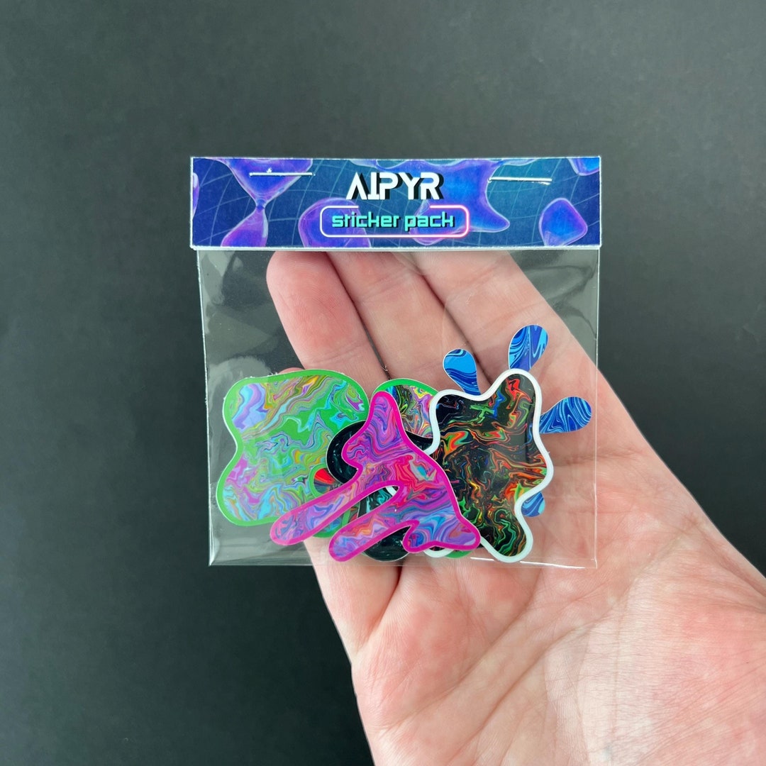 1.5 Inch Trippy Blobs Sticker Pack Holographic Stickers Small Stickers ...