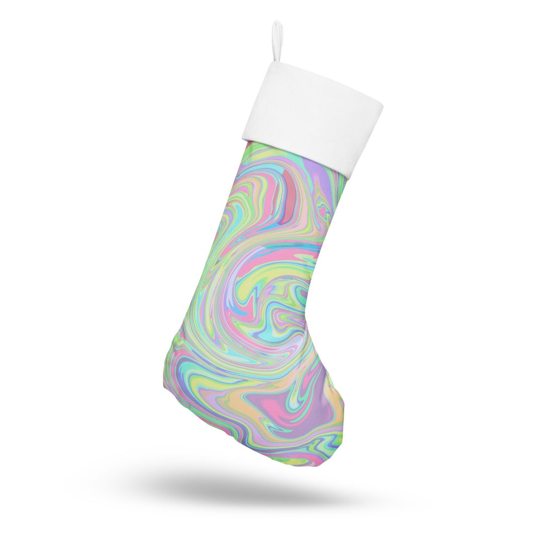 Trippy Bubblegum Swirl Trippy Christmas Stocking - Etsy