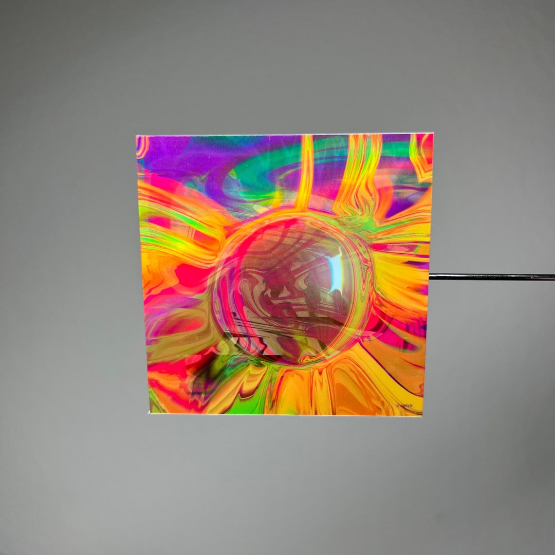 Solar Orb Holographic Sticker Psychedelic Stickers Surreal Stickers ...