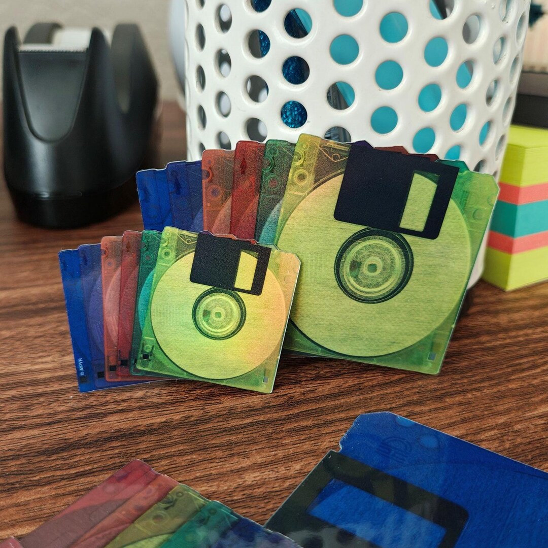 Rainbow Floppy Disk Sticker - Y2K Sticker - 90s Sticker - 80s Sticker ...