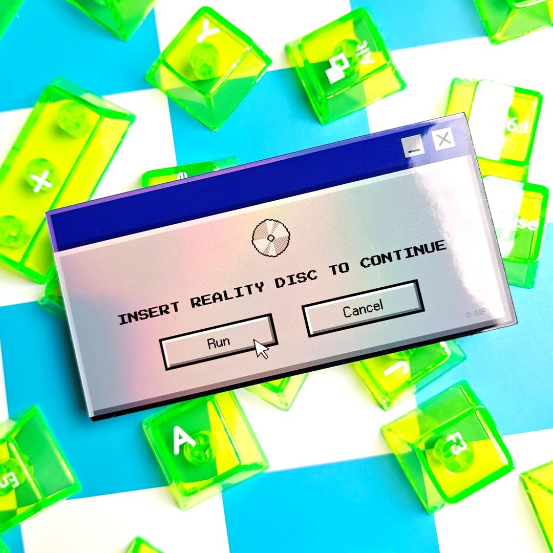 90s Computer Disc Error Sticker | Retro Laptop Decal, Y2K Tech - Etsy