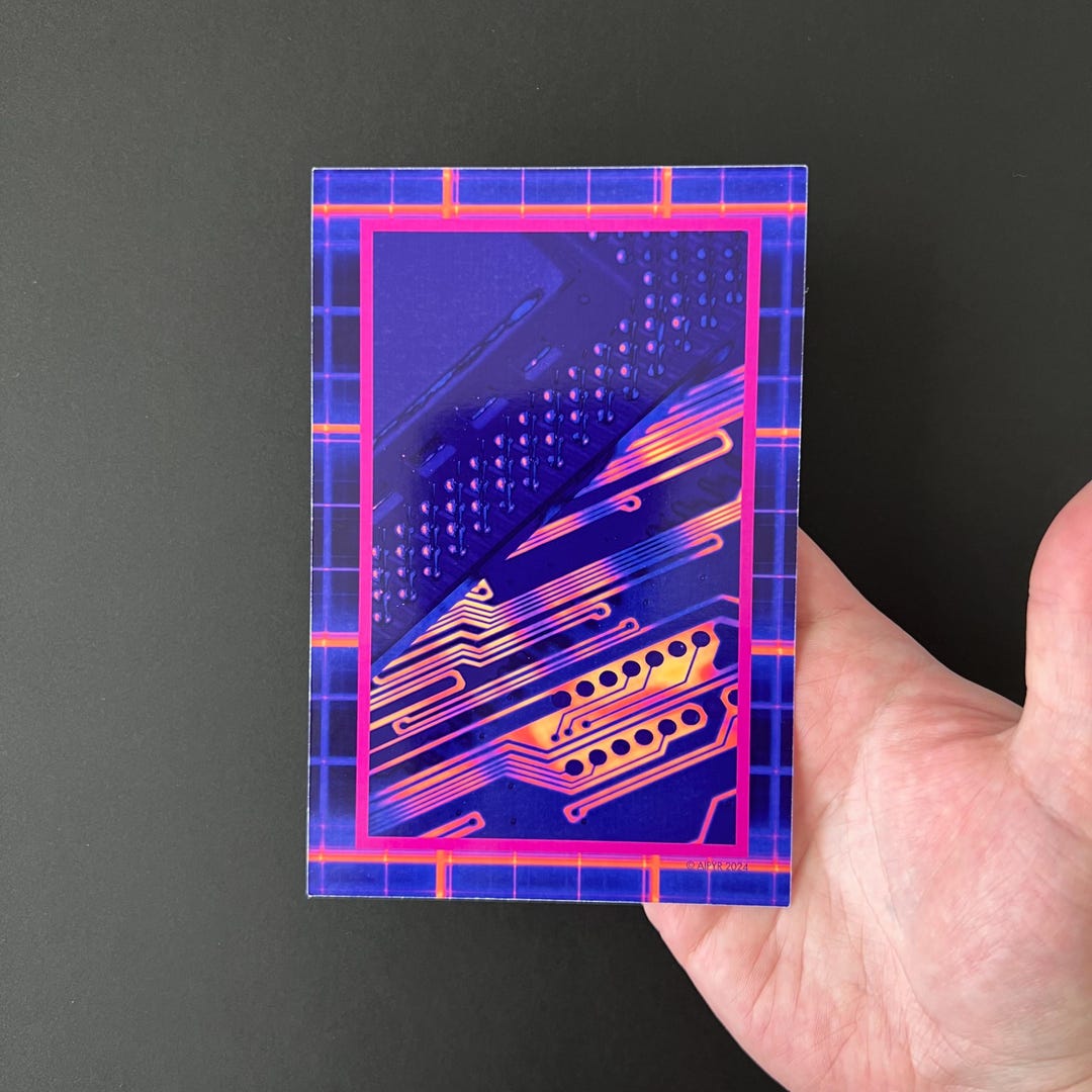 Vaporwave Tech Print 4x6 Art Print Vaporwave Design Cyberpunk Art Mini ...