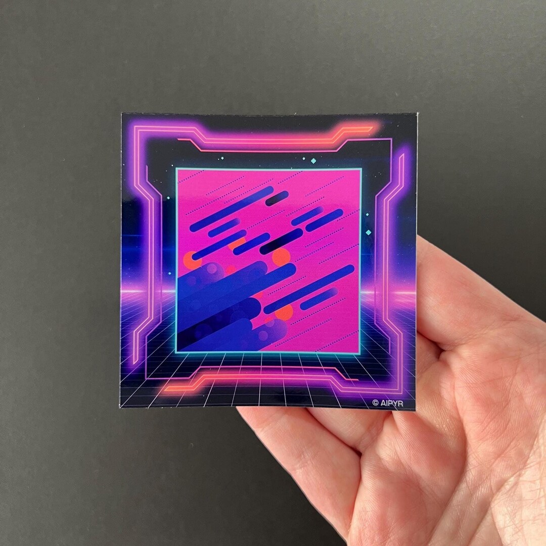 Neon Cyberpunk Sticker Vaporwave Art Cool Laptop Stickers 80s Nostalgia ...
