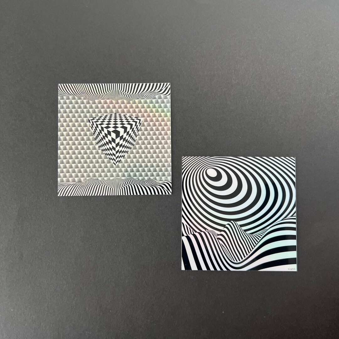 Trippy Illusions Sticker Pack 2 Holographic Stickers - Etsy