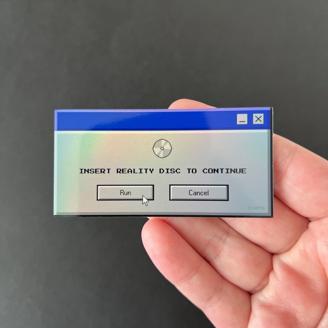 90s Insert Disc Error Sticker Y2K Aesthetic Retro Computer Sticker ...