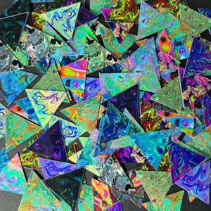 Mini Trippy Triangles Sticker Pack Mini Holographic Stickers Triangle ...