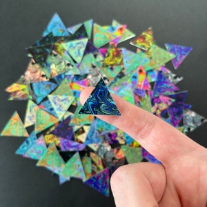 Mini Trippy Triangles Sticker Pack Mini Holographic Stickers Triangle ...