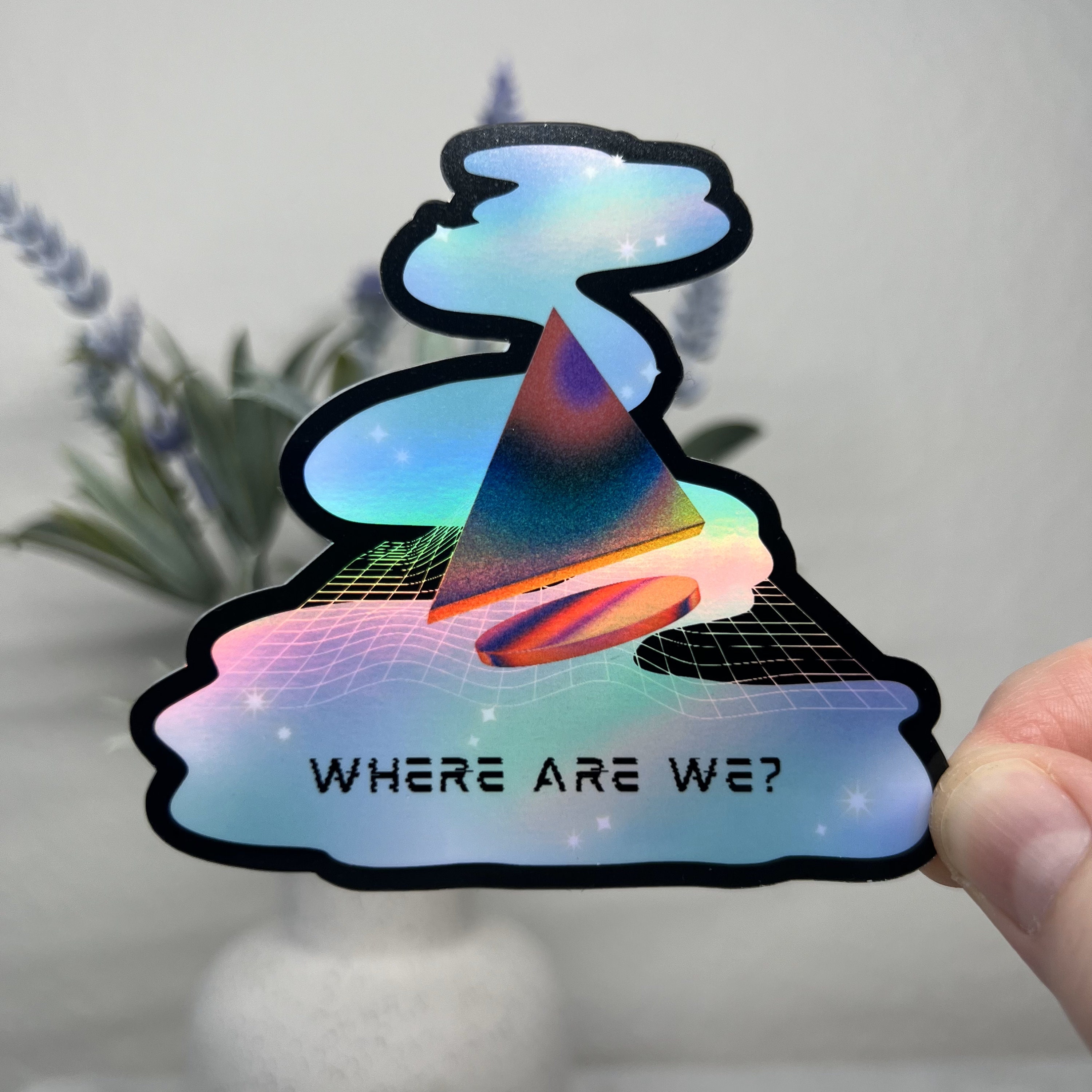 Vaporwave Where Are We Sticker Pack Holographic Stickers Vaporwave Art ...