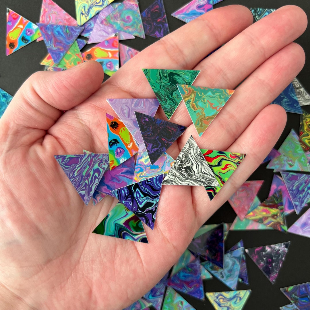 Tiny Trippy Triangles Sticker Pack 1 Inch Psychedelic Stickers Trippy ...